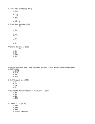 Tn 7th grade science diagnostic.2011 | Physics | Science