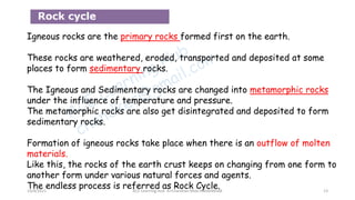 8th Standard, Geography: Rocks and soils 8th and soil | PPTX