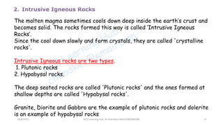 8th Standard, Geography: Rocks and soils 8th and soil | PPTX