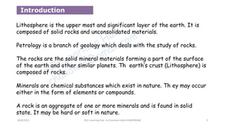 8th Standard Geography : Rocks and Soils | PPTX