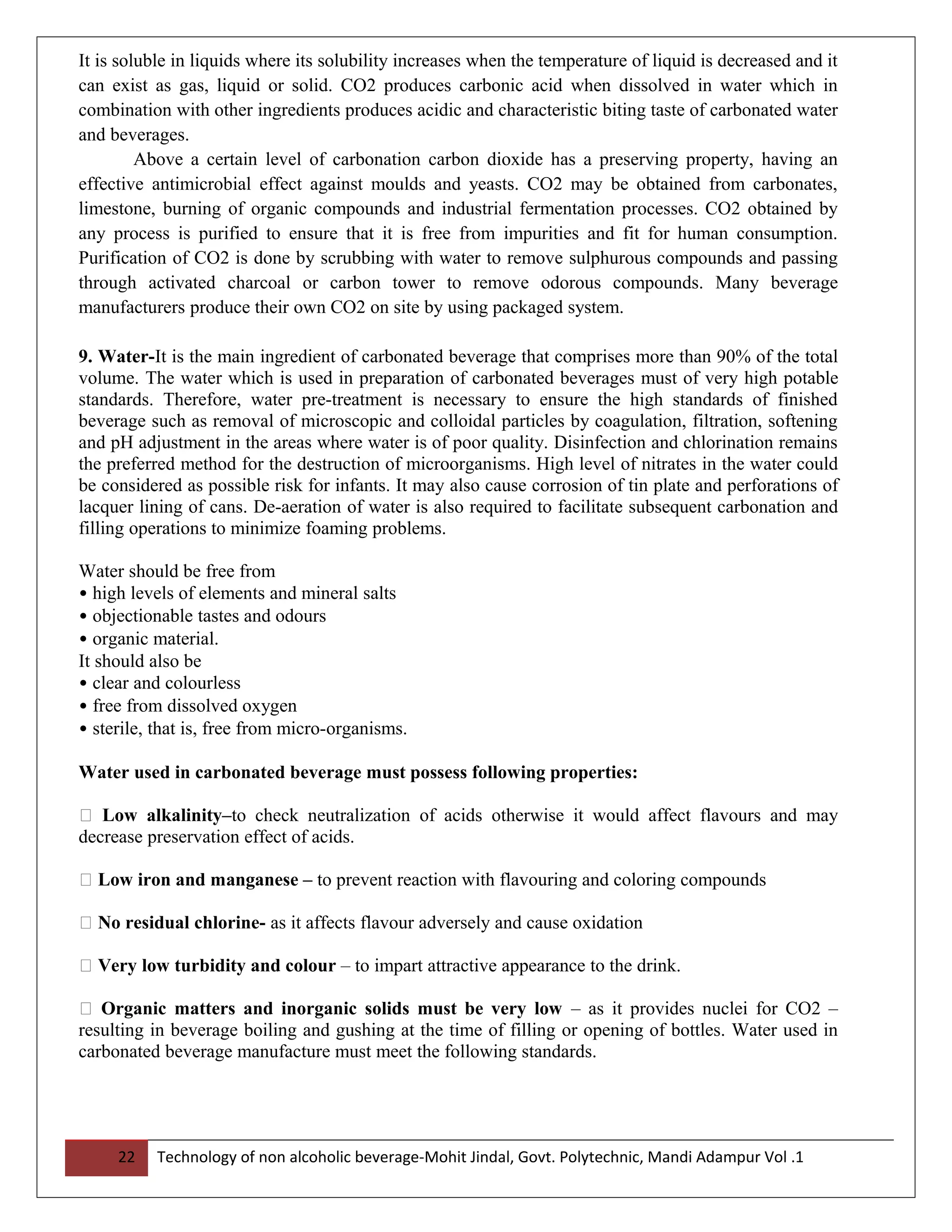 TECHNOLOGY OF NON-ALCOHOLIC BEVERAGE | DOC