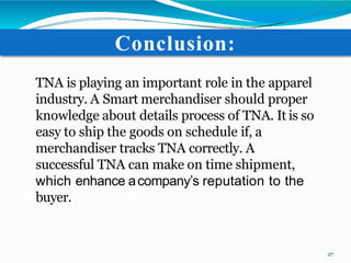 TNA Calender Garment Industry.pptx | Needlework | Arts and Crafts