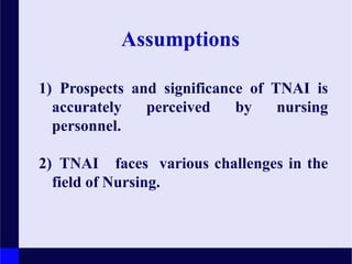 TRAINED NURSES ASSOCIATION OF INDIA | PPSX