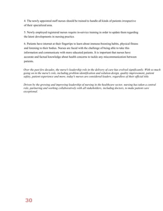 Training Needs Analysis for the Nurses | PDF