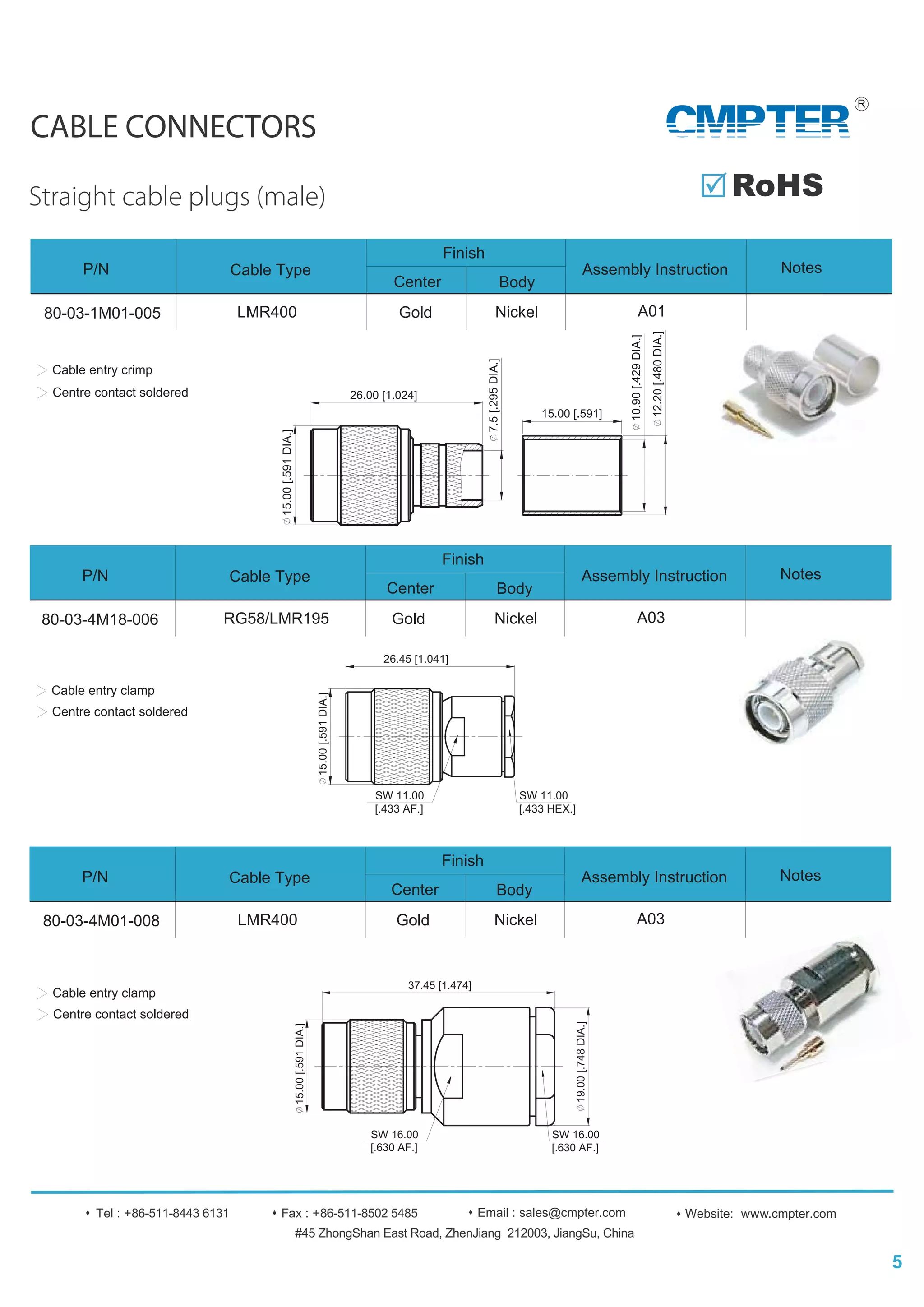 TNC connector catalog | PDF | Technology & Computing