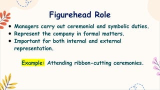 CATEGORIES OR MANEGERIAL ROLES - ORGANIATION AND MANAGEMENT x | PPTX ...