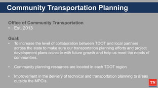 TDOT 25-Year Long-Range Transportation Policy Plan: Public Involvement ...