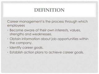 CAREER MANAGEMENT | PPTX