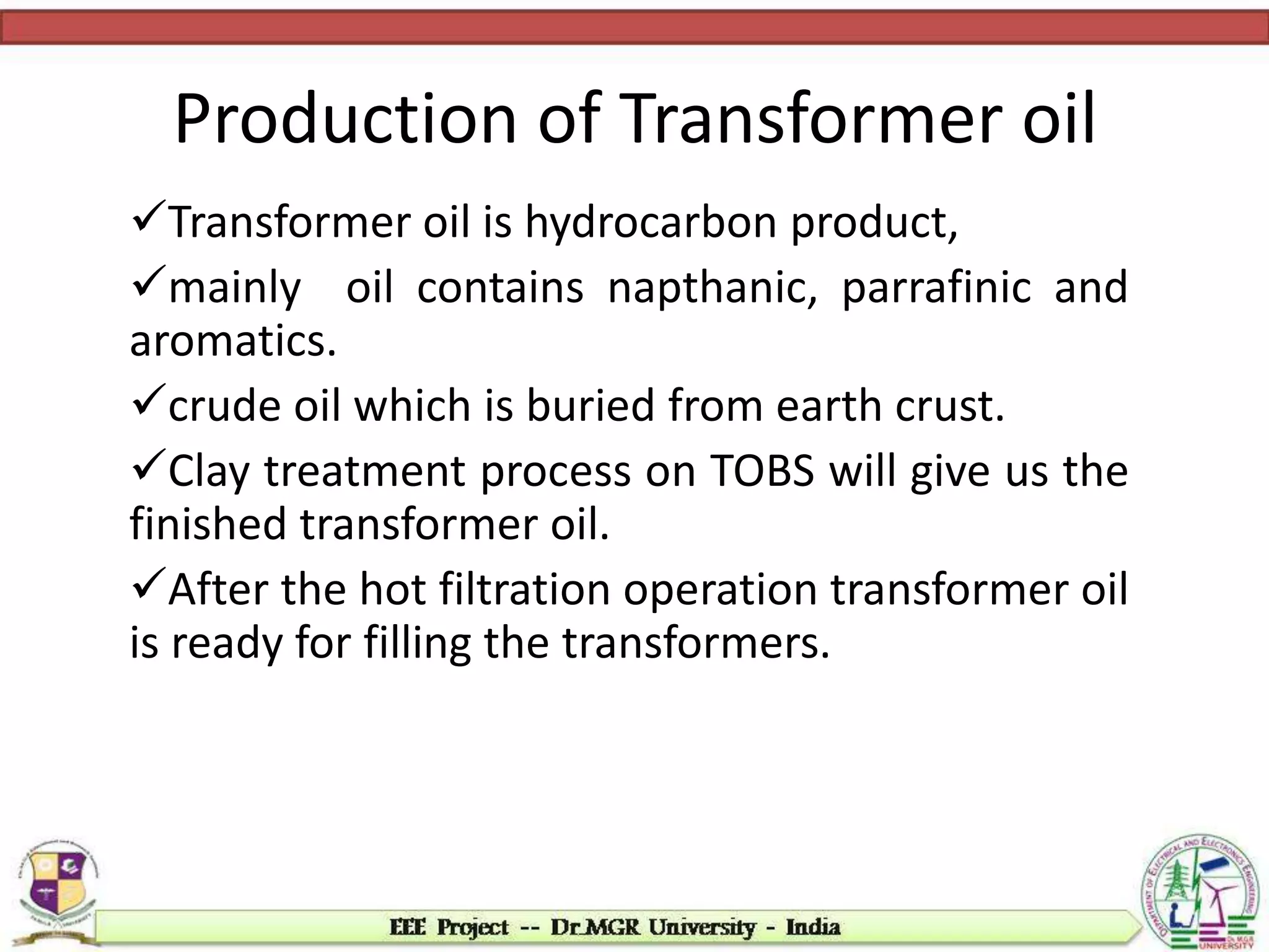 Furan Testing of Transformers Oil | PPTX