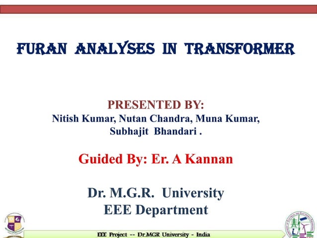 Furan Testing of Transformers Oil | PPTX | Chemistry | Science