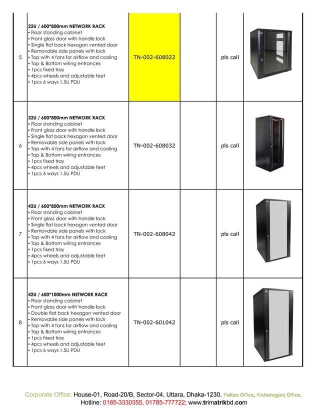 TNE Server Rack Bangladesh | PDF