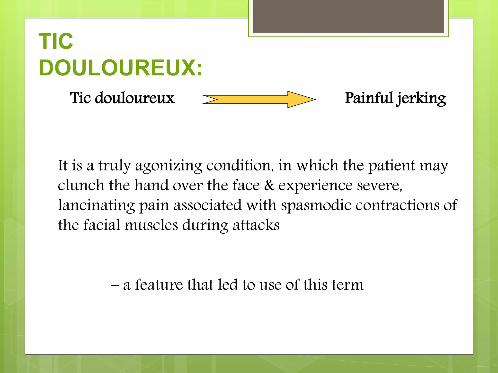 trigeminal neuralgia | PPTX