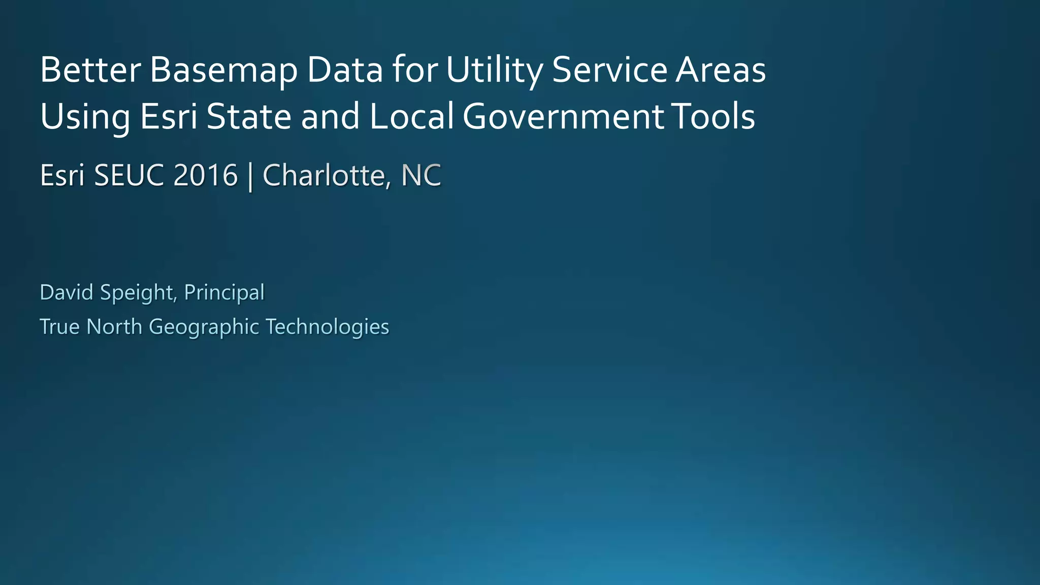 Better Basemap Data for Utility Service Areas Using Esri State and ...