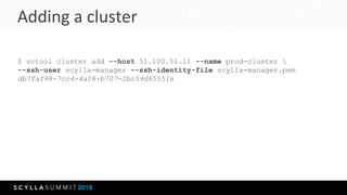 Scylla Summit 2018: What's New in Scylla Manager? | PPT