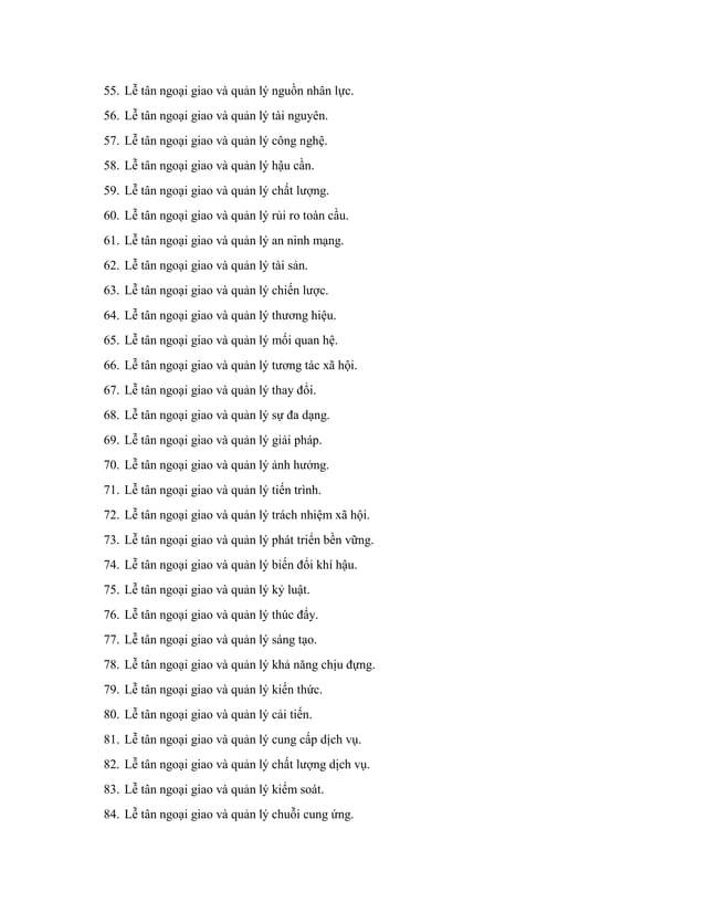 Tổng Hợp 200 Đề Tài Tiểu Luận Môn Lễ Tân Ngoại Giao, Dễ Làm Điểm Cao | DOCX