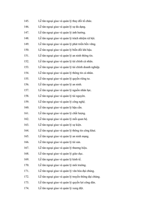 Tổng Hợp 200 Đề Tài Tiểu Luận Môn Lễ Tân Ngoại Giao, Dễ Làm Điểm Cao | DOCX