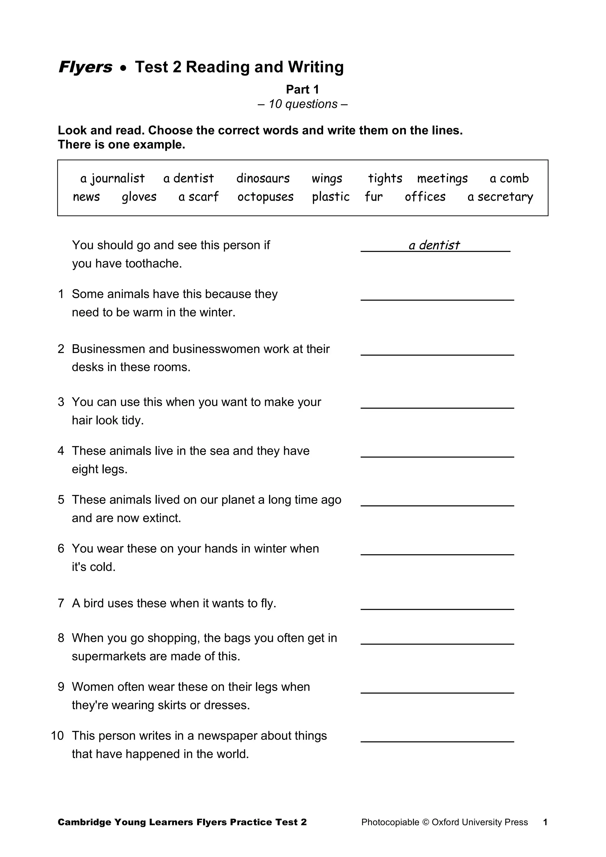 Tổng hợp các đề thi flyers | PDF