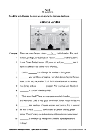 Tổng hợp các đề thi flyers | PDF
