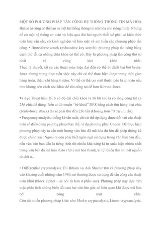 Tổng hợp các tài liệu cryptography thuat toan ma hoa | DOCX