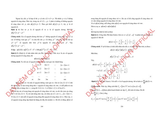 TỔNG HỢP CHUYÊN ĐỀ ĐẠT GIẢI MỘT SỐ VẤN ĐỀ SỐ HỌC TRONG CÁC KÌ THI OLYMPIC TOÁN PHỤC VỤ VIỆC BỒI ...
