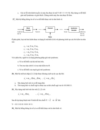 Tổng hợp câu hỏi môn thông tin số | PDF