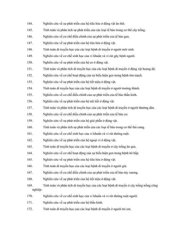 Tổng Hợp Hơn 200 Đề Tài Tiểu Luận Môn Sinh Hóa Nhiều Sinh Viên Lựa Chọn | DOCX