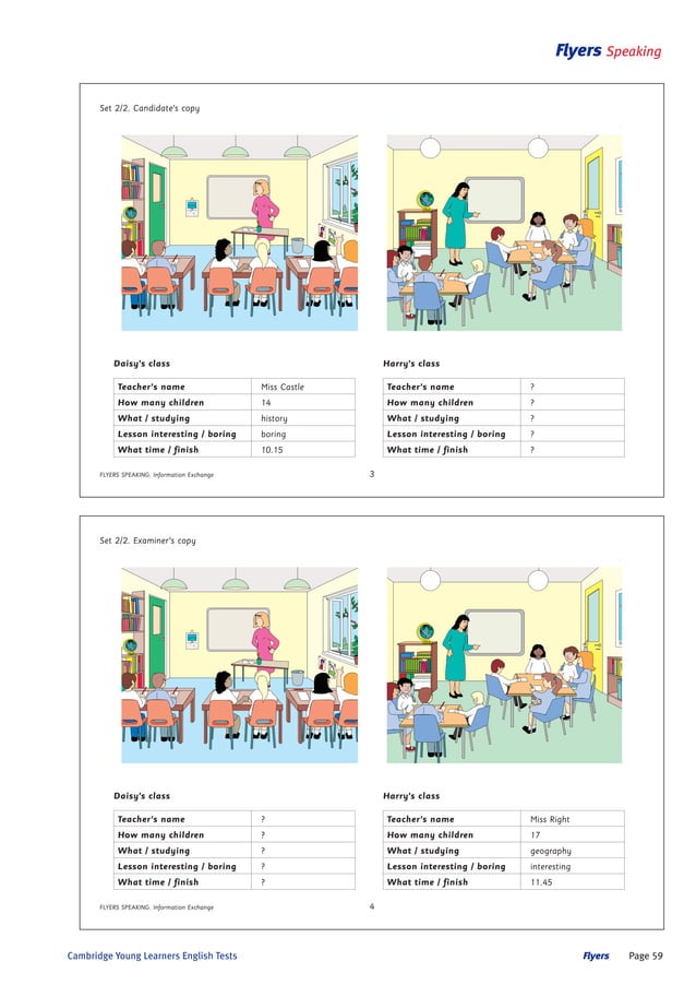Tổng hợp đề thi flyers speaking test | PDF | Educational Assessment ...