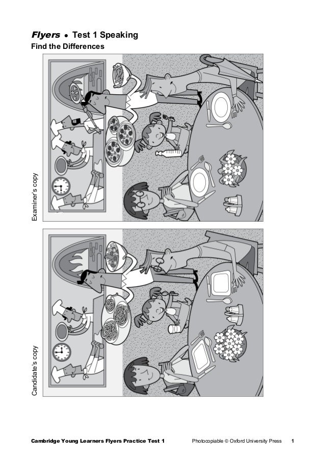 Tổng hợp đề thi flyers speaking test