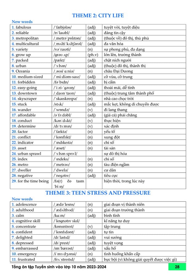 TỔNG ÔN TẬP CÁC CHUYÊN ĐỀ TUYỂN SINH VÀO LỚP 10 NĂM HỌC 2023-2024 - TIẾNG ANH (NGỮ ÂM, NGỮ PHÁP ...