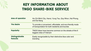 TNGO bikes presentation in Ho Chi Minh city Vietnam | PPT