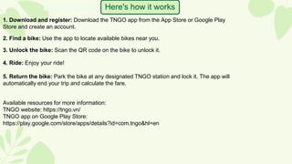 TNGO bikes presentation in Ho Chi Minh city Vietnam | PPT