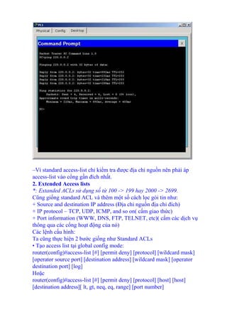 Tổng quan về Access List | DOCX