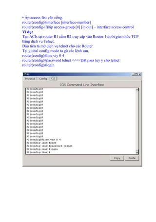 Tổng quan về Access List | DOCX
