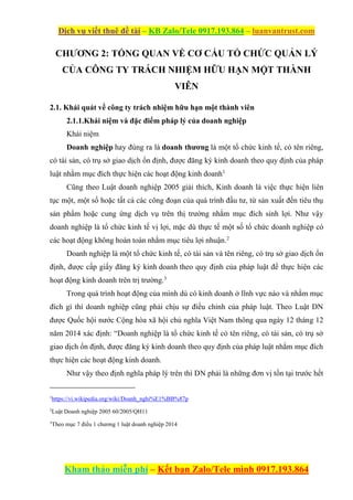 Tổng quan về cơ cấu tổ chức quản lý của công ty trách nhiệm hữu hạn một ...