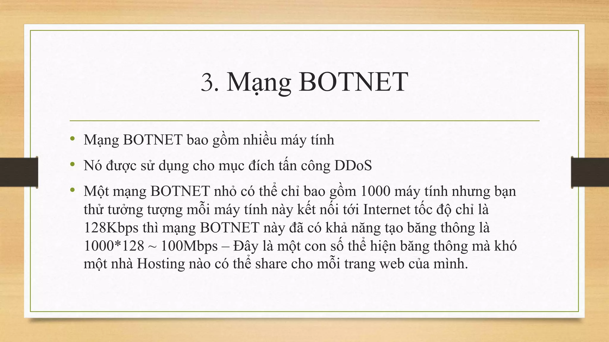 Tổng quan về DoS - DDoS - DRDoS | PPTX