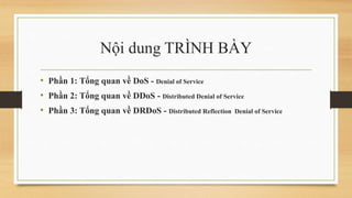 Tổng quan về DoS - DDoS - DRDoS | PPTX