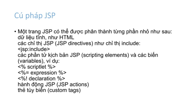 Tổng quan về jsp | PPT