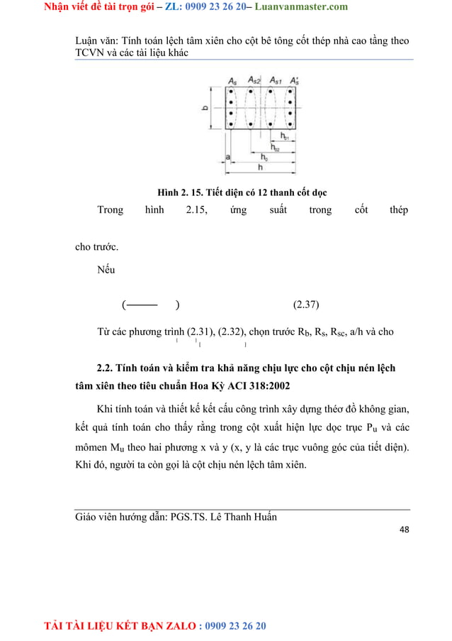 Tính Toán Lệch Tâm Xiên Cho Cột Bê Tông Cốt Thép Nhà Cao Tầng Theo Tcvn Và Các.doc