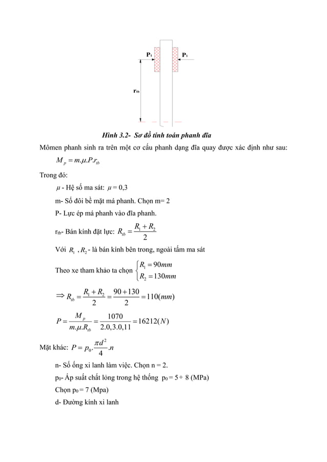 tính toán thiết kế phanh xe ô tô, phanh đĩa và phanh tang trống | PDF