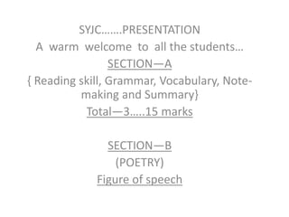 English syjc presentation | PPT