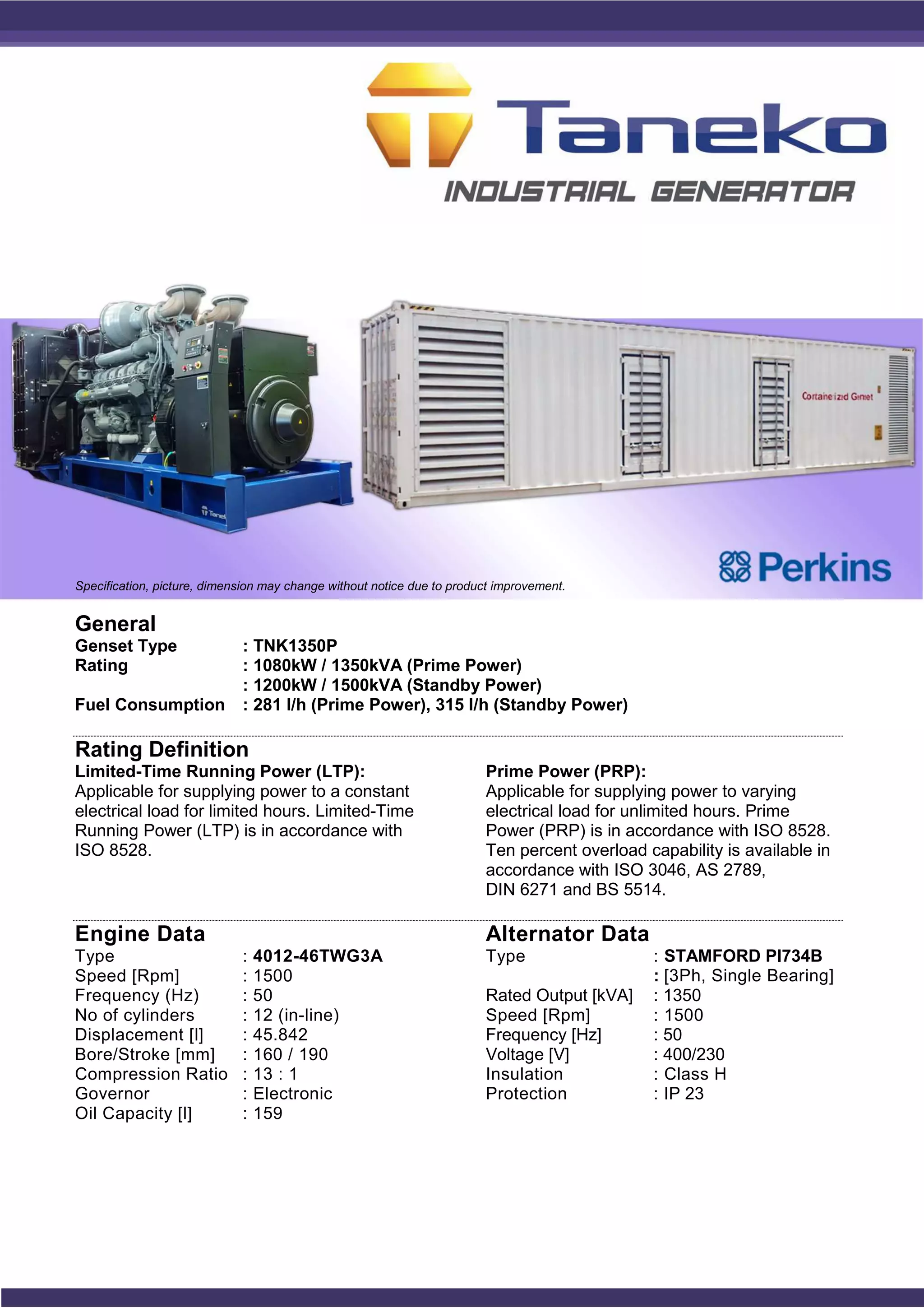 Genset/ Generator Set 1350KVA | PDF