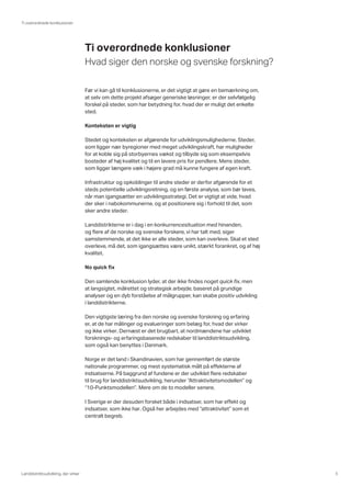 Landdistriksudvikling der virker - norske og svenske erfaringer | PDF