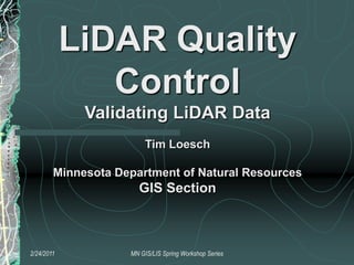 LiDAR QAQC | PPTX