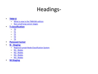 bronchogenic carcinoma TNM-8 edition | PPT