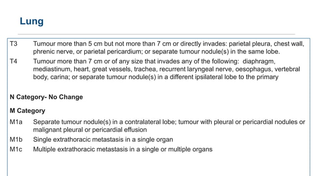 TNM8: Changes from TNM7 | PPT