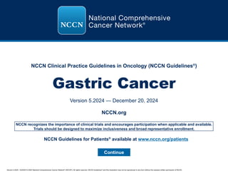 TNM GASTRICO 1NCCN Clinical Practice Guidelines in Oncology (NCCN ...