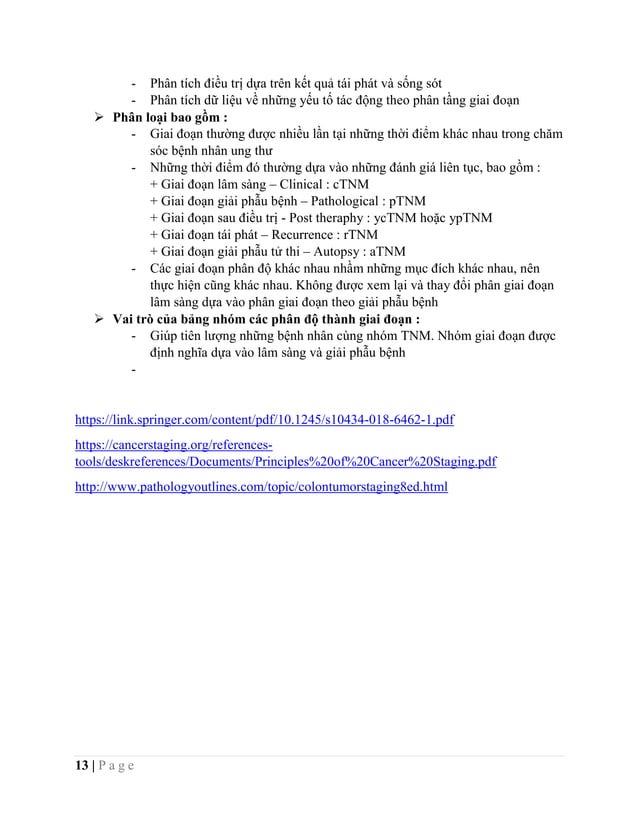 Phân độ TNM của ung thư đại - trực tràng và Ung thư dạ dày theo AJCC 8th | PDF