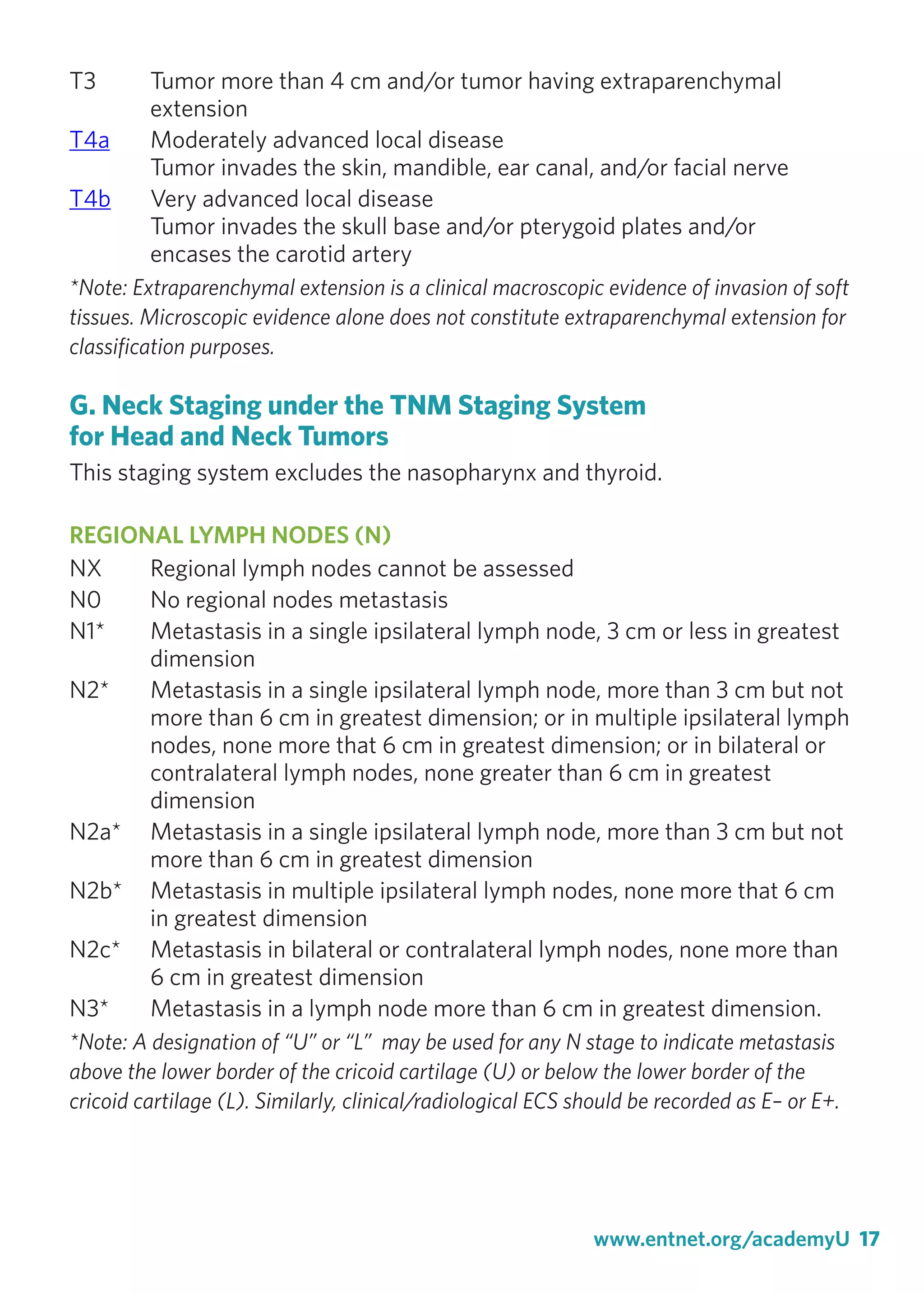 TNM staging of head neck cancer | PDF