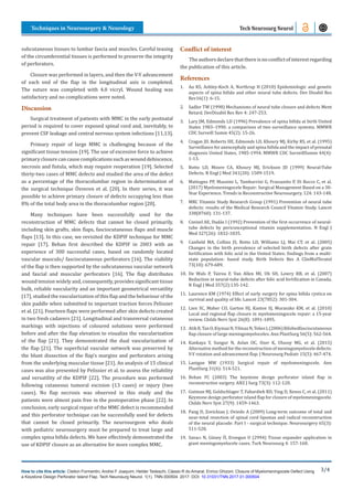 Closure of Myelomeningocele Defect Using a Keystone Design Perforator ...