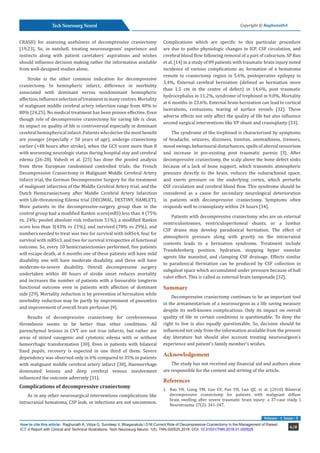 Current Role of Decompressive Craniectomy In the Management of Raised ...